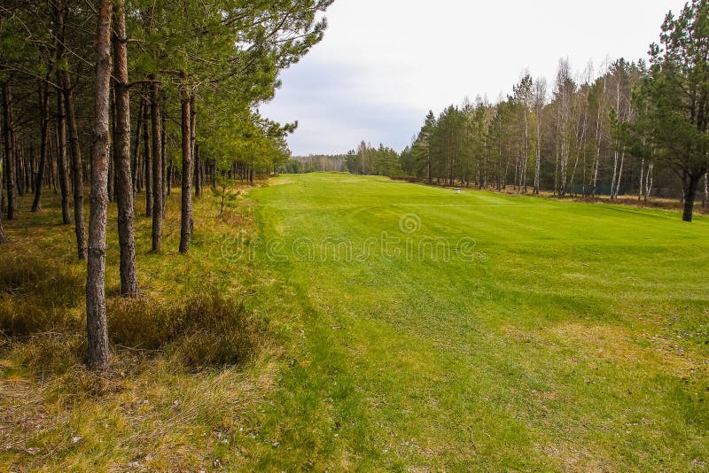 Golf Course Panoramas a Nature Stock Photo - Image of panoramic, golfer ...