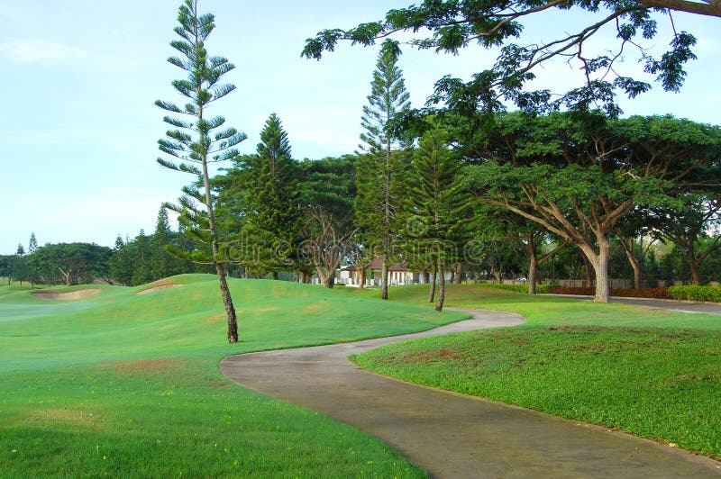 Golf Course Pathway at Mount Malarayat in Lipa, Batangas, Philippines ...
