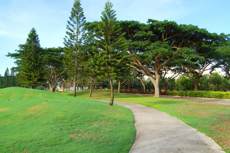Golf Course Pathway at Mount Malarayat in Lipa, Batangas, Philippines ...