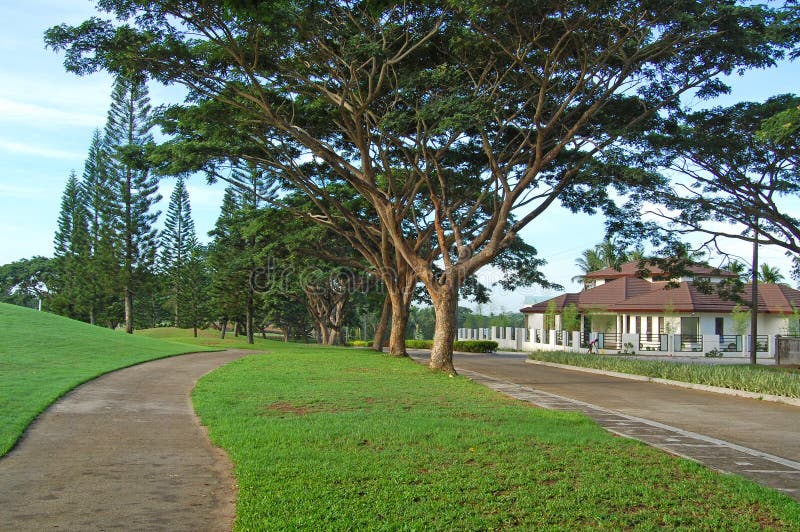 Golf Course Pathway at Mount Malarayat in Lipa, Batangas, Philippines ...