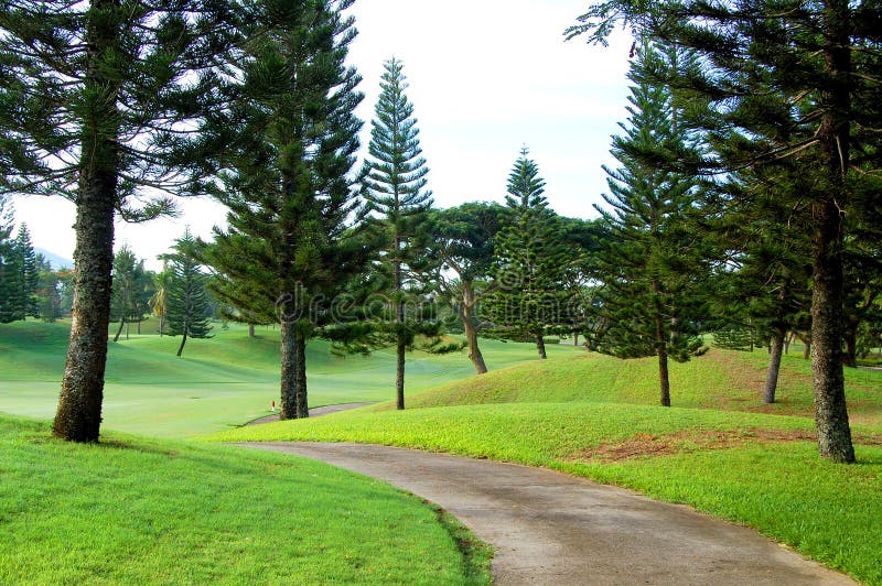 Golf Course Pathway at Mount Malarayat in Lipa, Batangas, Philippines ...