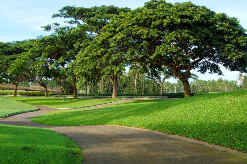 Golf Course Pathway at Mount Malarayat in Lipa, Batangas, Philippines ...