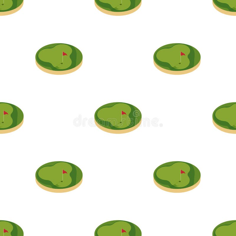 Golf Course Pattern Seamless Vector Stock Vector - Illustration of ...