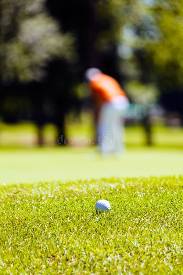 Golf course with players stock image. Image of outdoor - 73270747