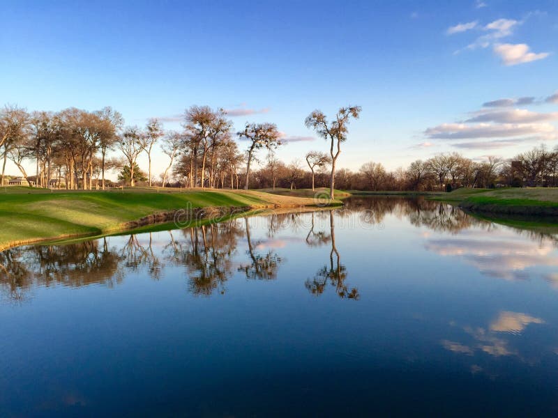 Golf Course Pond stock image. Image of lake, pond, park - 51881619