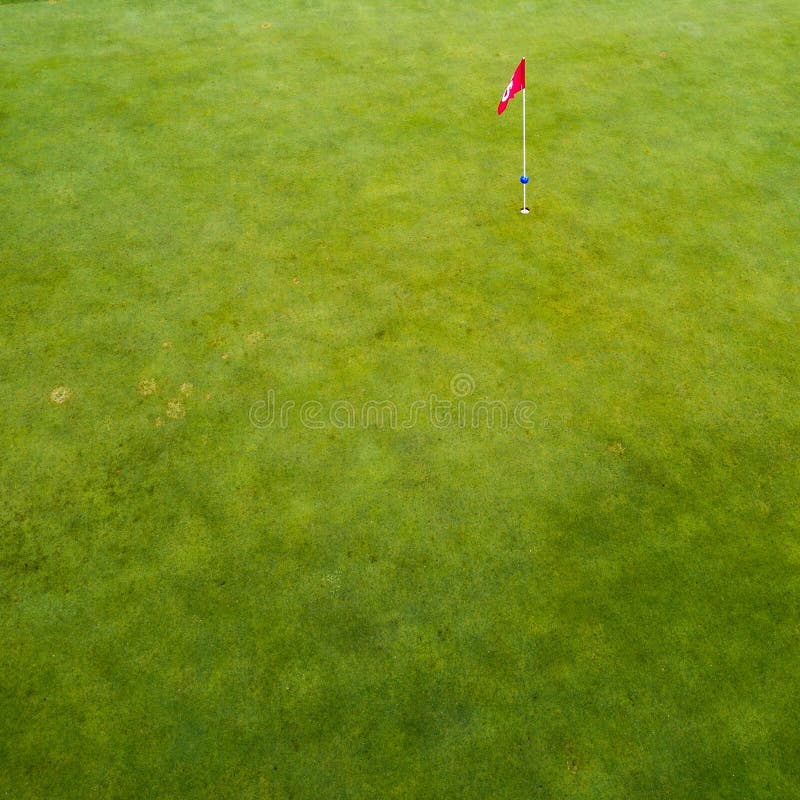 Golf Course - Flag at a Green on Hole 18 Stock Photo - Image of number ...