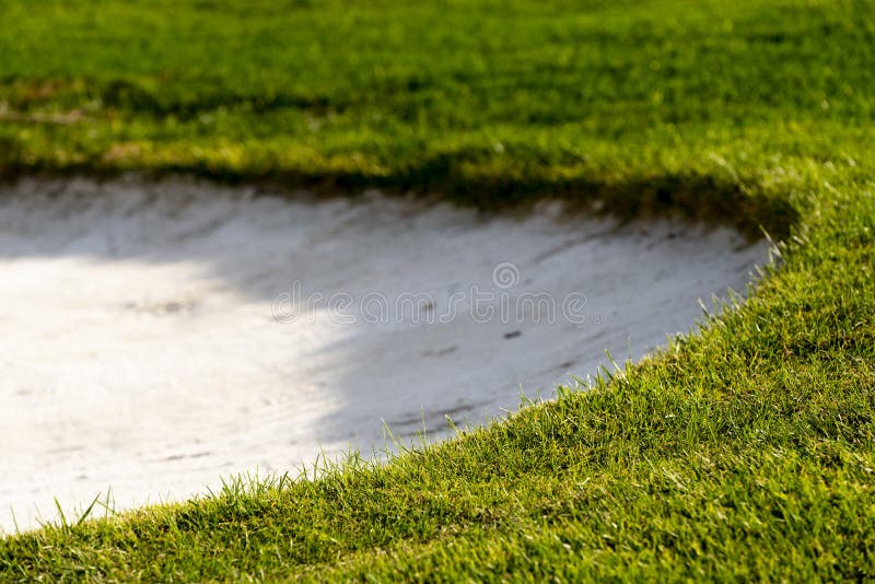 Golf Course Sand Bunker stock photo. Image of grass - 233491974