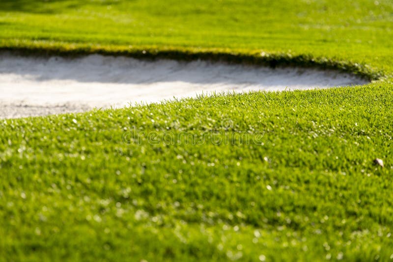 Golf Course Sand Bunker stock image. Image of success - 233491981