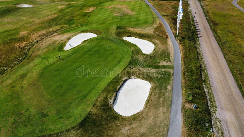 Golf Course with Sand Obstacles Stock Image - Image of infrastructure ...