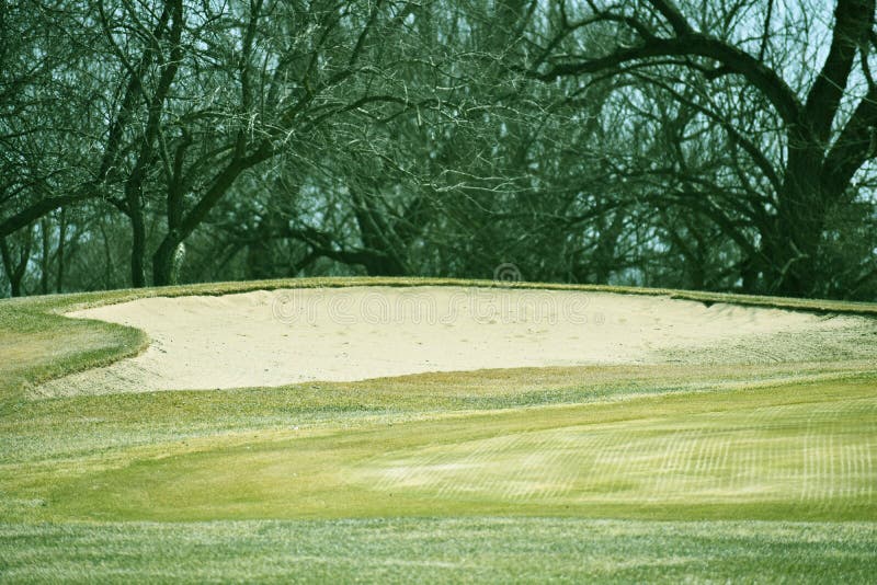 Golf Course Sand Trap in Spring Stock Photo - Image of spring, trap ...