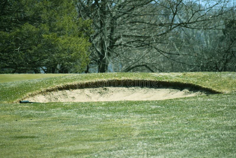 Golf Course Sand Trap in Spring Stock Photo - Image of sand, trap ...