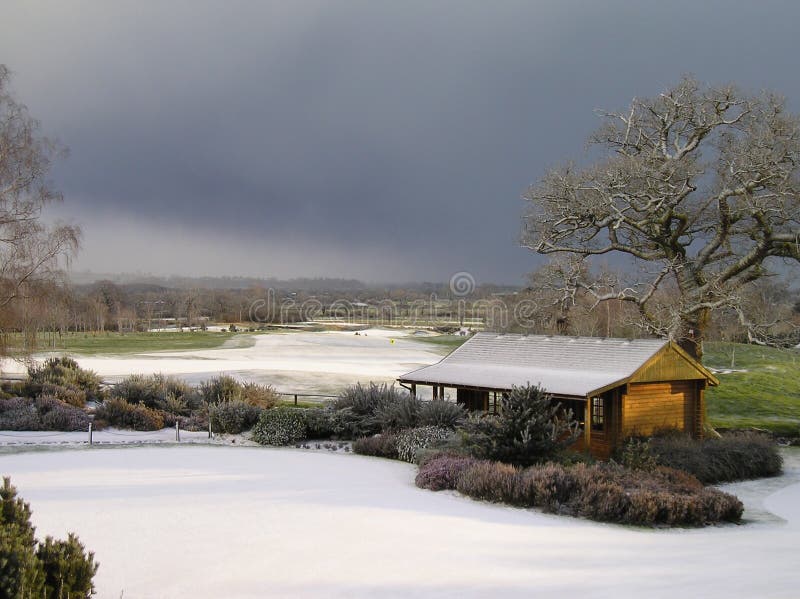 Golf Course in the Snow stock image. Image of sports, sport - 496021