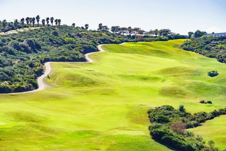 Golf course in Spain stock photo. Image of andalucia - 390328562