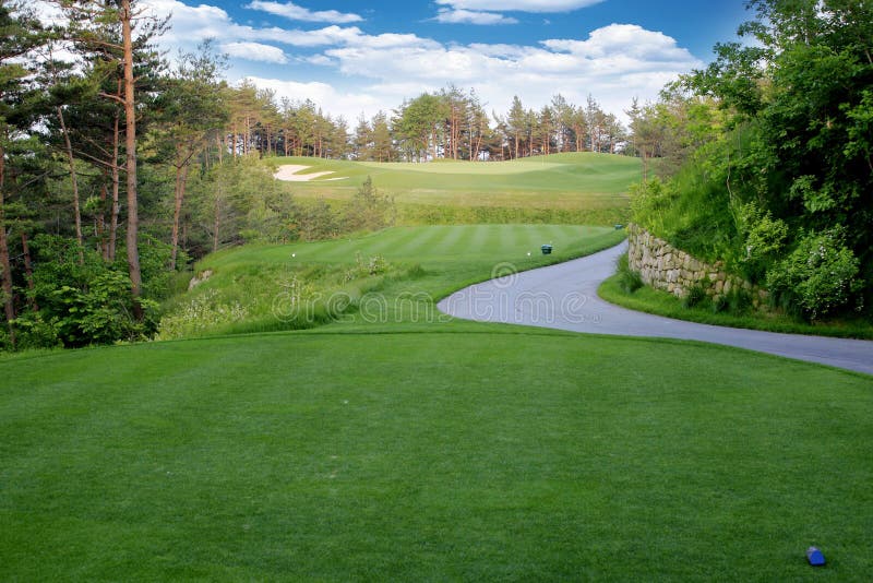 Golf Course stock photo. Image of golfcourse, field, land - 81533924