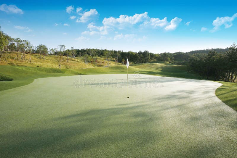 Golf Course stock photo. Image of golf, flag, sports - 81556146