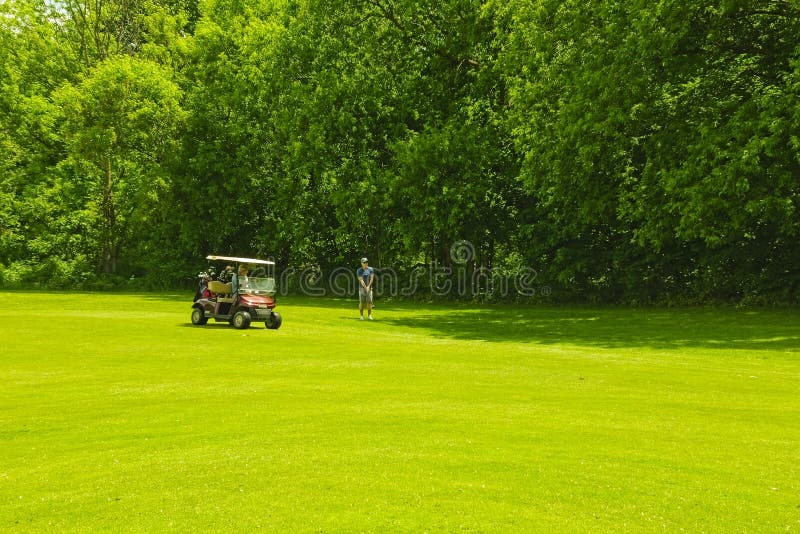 A Golf Course on a Sunny Day Editorial Photo - Image of adult ...