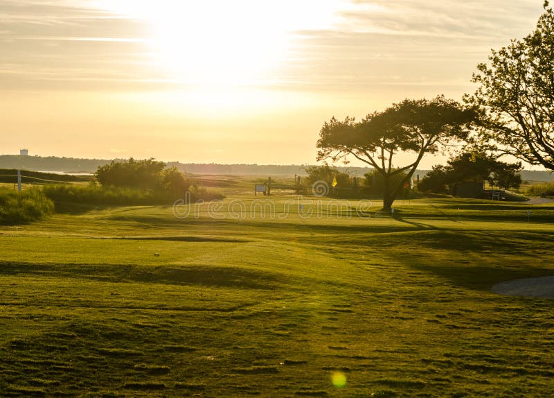 Golf Sunrise stock image. Image of dusk, landscape, pole - 22250375