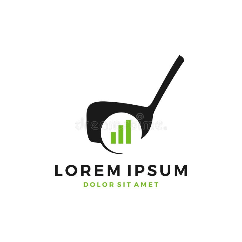 Golf Course Training Development Chart Bar Logo Stock Illustration ...