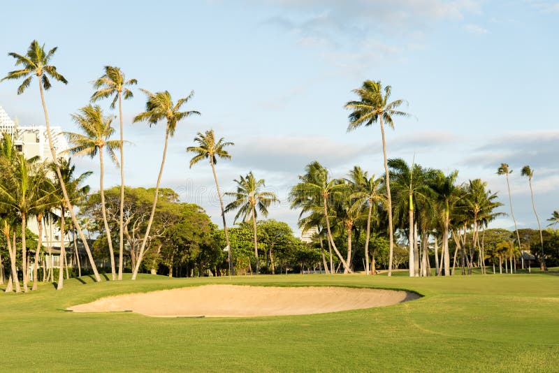 Golf Course in Tropical Island Stock Photo - Image of golf, idyllic ...