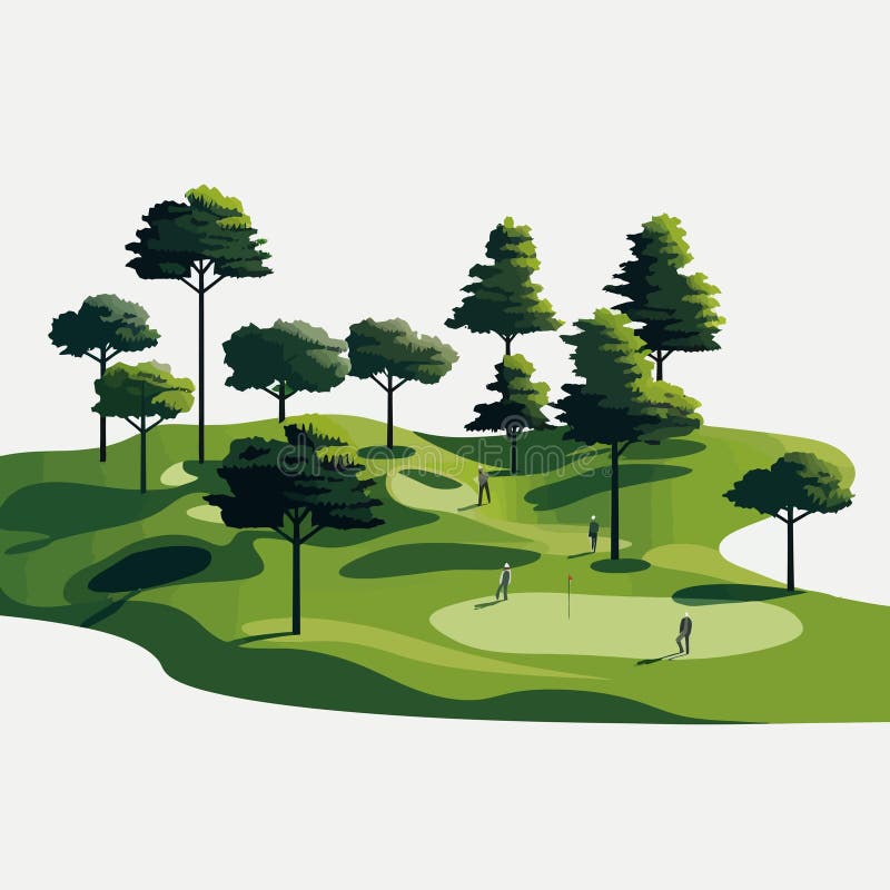 Golf Course Vector Flat Minimalistic Isolated Illustration Stock Vector ...