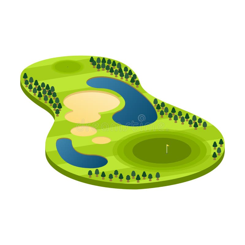 Golf Course Vector stock vector. Illustration of landscape - 83471501