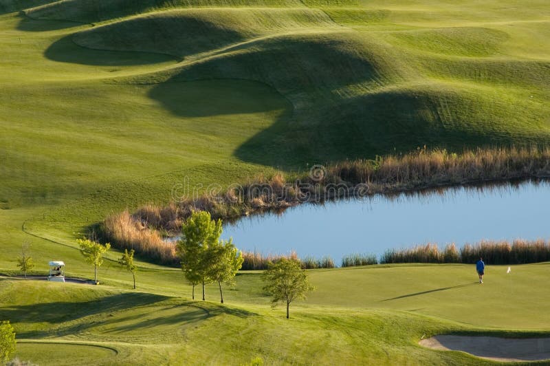 Golf course view stock image. Image of hole, iron, aerial - 845517