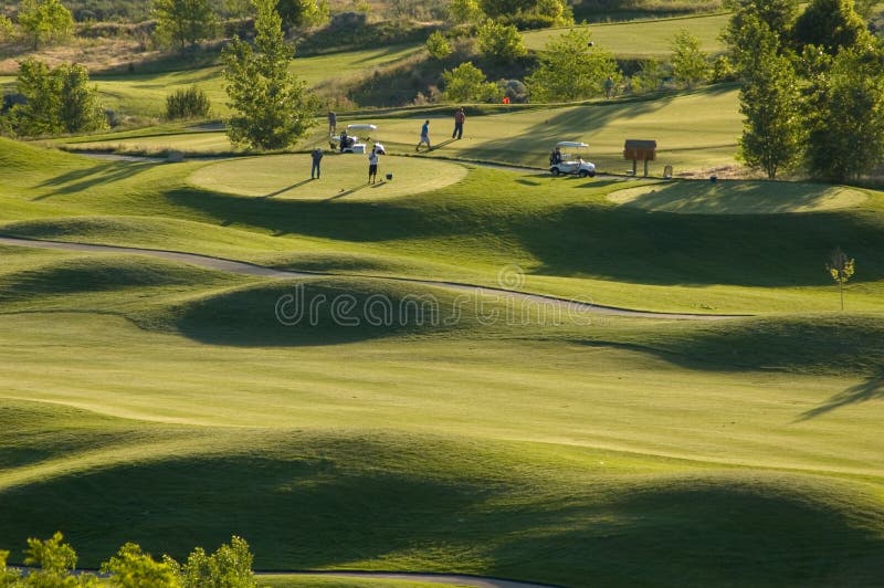 Golf course view stock image. Image of hole, iron, aerial - 845517