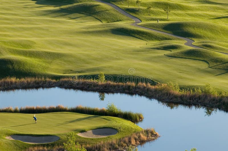 Golf course view stock image. Image of hole, iron, aerial - 845517