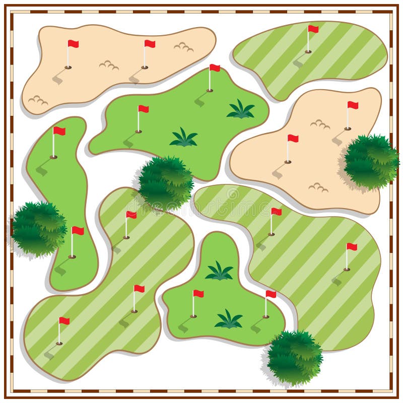 Golf Green Hole Top View Stock Illustrations – 45 Golf Green Hole Top ...