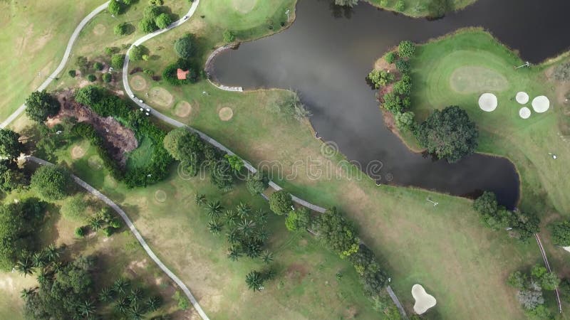 A Golf Course View Capture by Drone Stock Footage - Video of forest ...