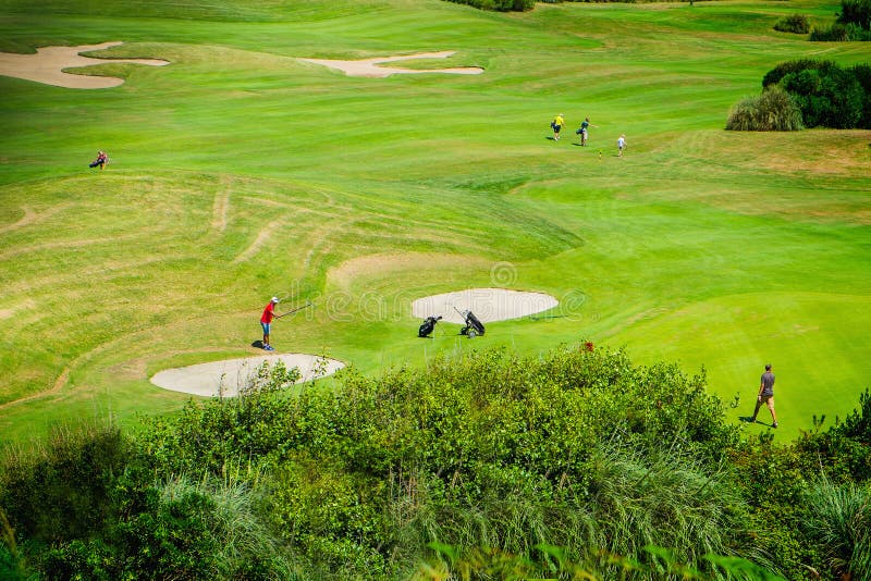 Golf course stock photo. Image of grass, beautiful, hole - 58718704