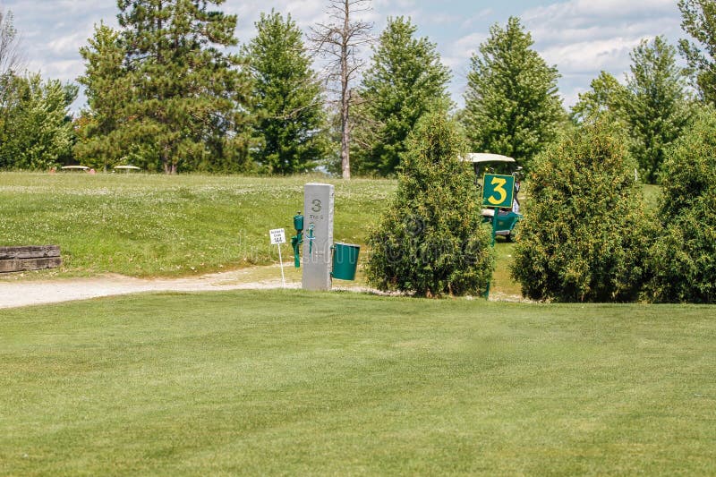 Golf Course with a View of the Tee Box for Hole Number 3 Surrounded by ...