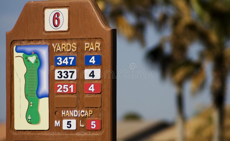 Golf Course Yardage Marker stock image. Image of golf - 2223885