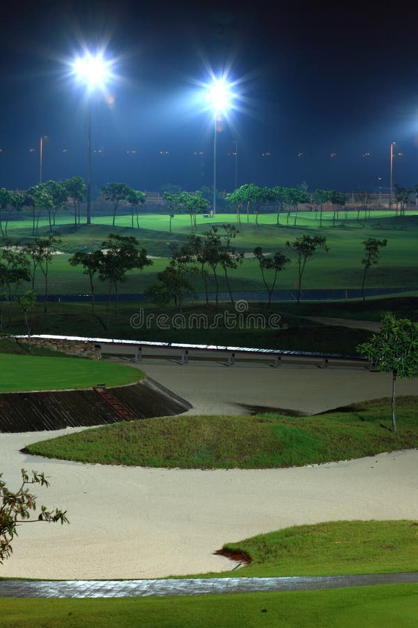 Golf Course - Night stock image. Image of sports, putt, fairway - 87329