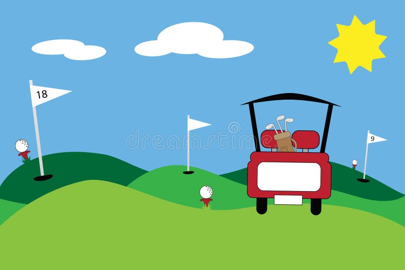 Golfing Family stock illustration. Illustration of golf - 17140635