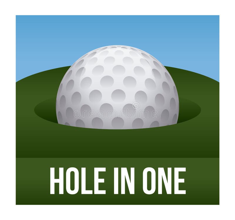 Golf Hole in One Sport Symbol Stock Vector - Illustration of sign, golf ...
