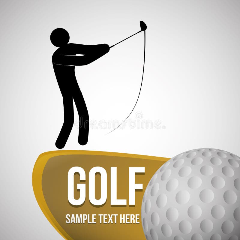 Golf Design. Sport Icon. Illustration, Editable Vector Stock Vector - Illustration of lifestyle ...