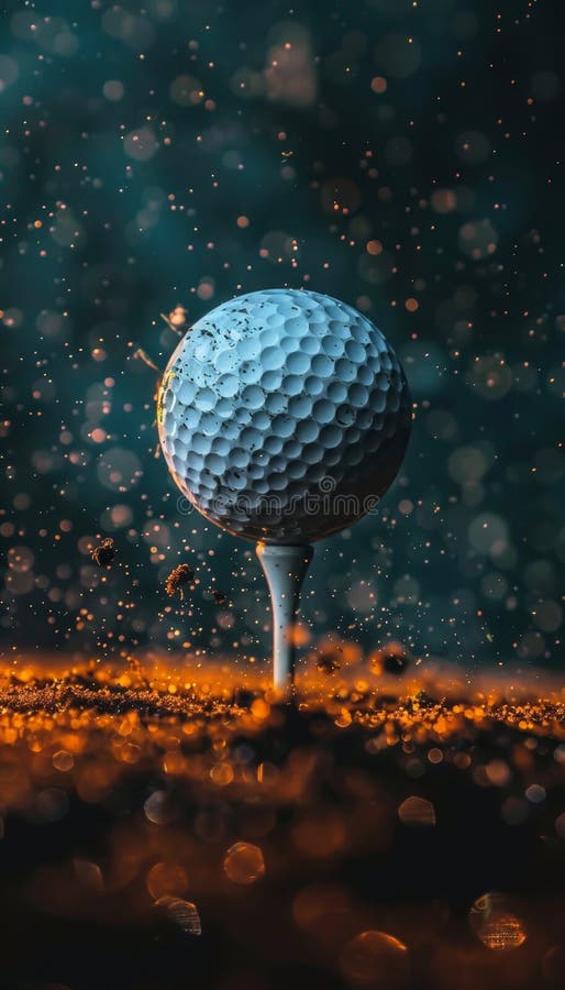 Golf Divot Soaring after Powerful Shot, Highlighting Technique in ...