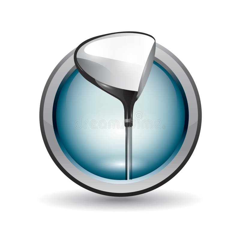 Golf Driver Illustration stock vector. Illustration of fairway - 585983