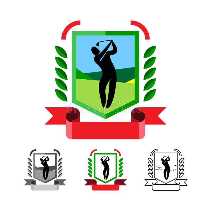 Golf emblems set stock vector. Illustration of player - 55418874