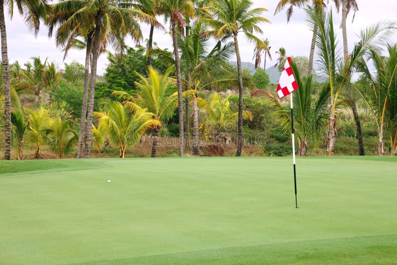 Golf field stock image. Image of cart, blue, beautiful - 18129675