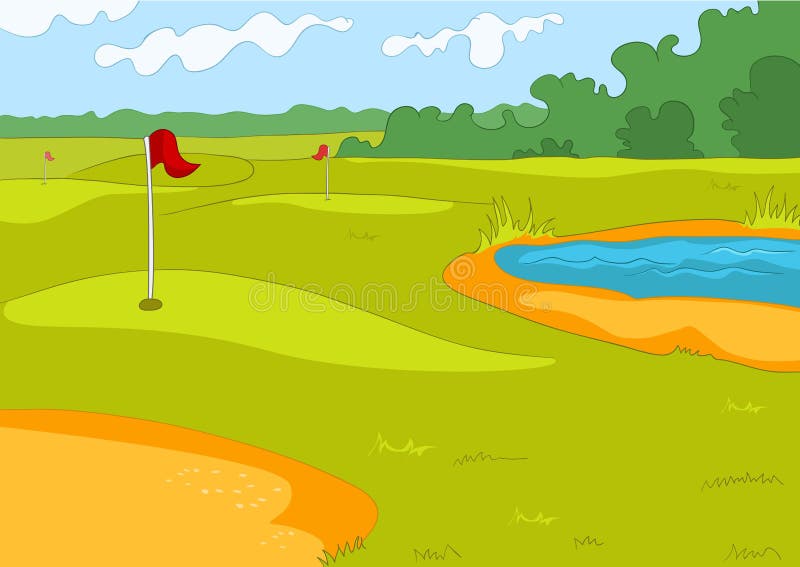 Golf course stock vector. Illustration of hole, segment - 23228632