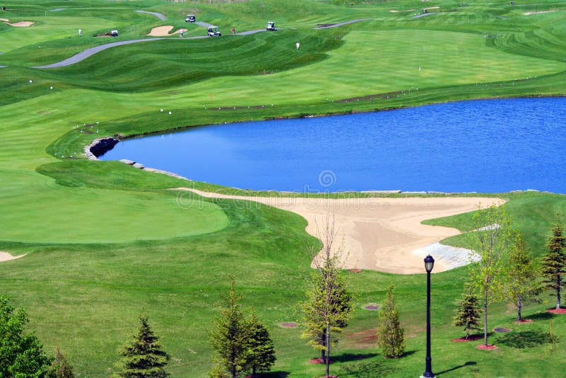 Golf field. stock photo. Image of perfection, green, lifestyle - 9409426