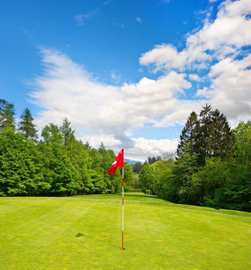 Golf Field. European Landscape Stock Image - Image of green, club: 20302331