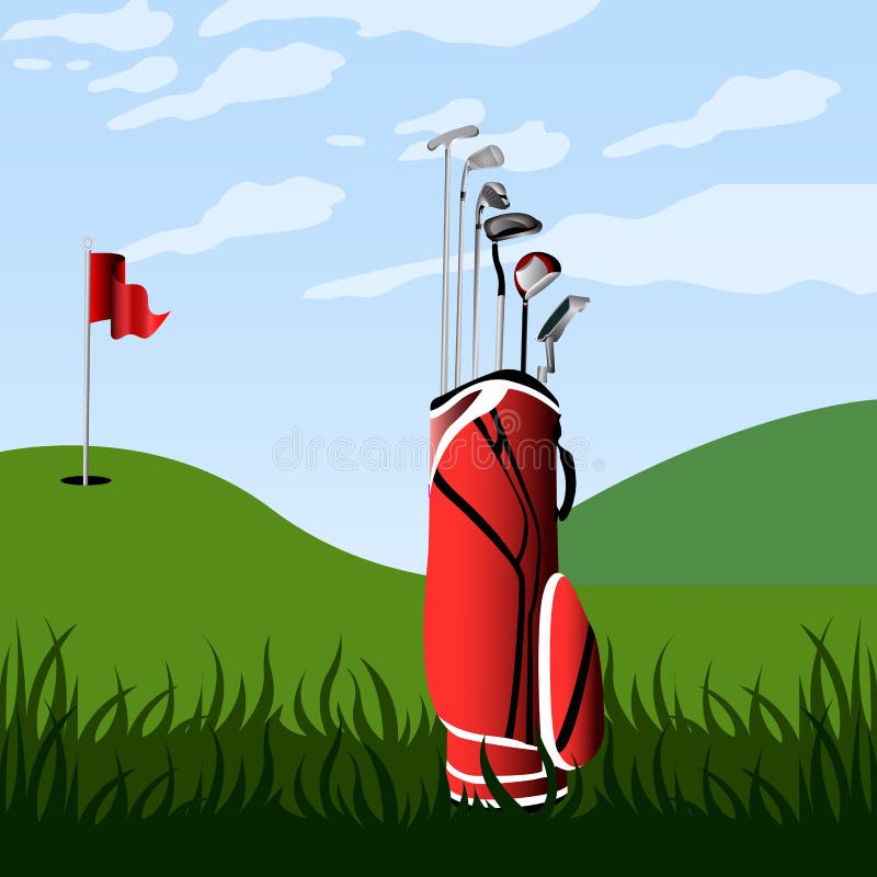 Golf field landscape stock vector. Illustration of professional - 93511189