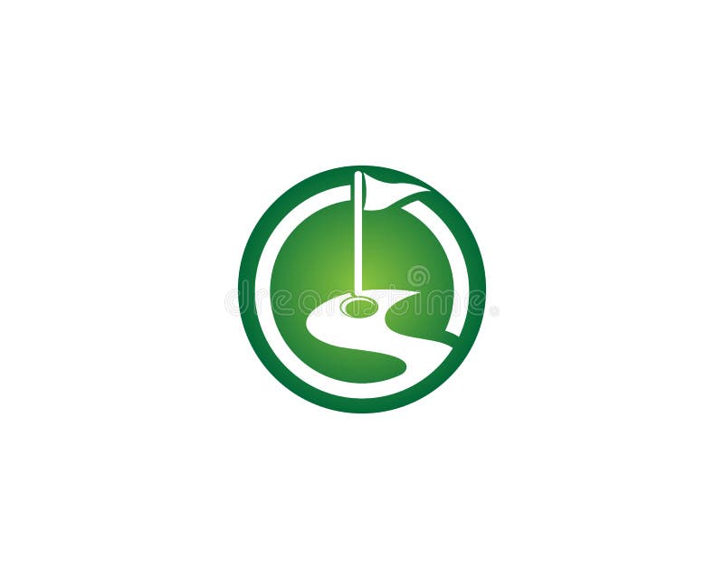 Golf Field Vector Illustration, Golf Logo, Sport Design on White ...