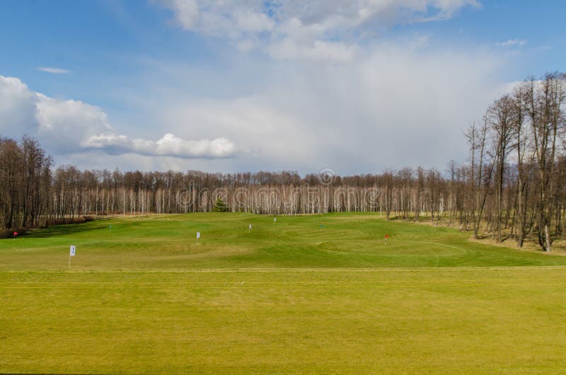 Golf field stock image. Image of field, ukraine, spring - 57370007