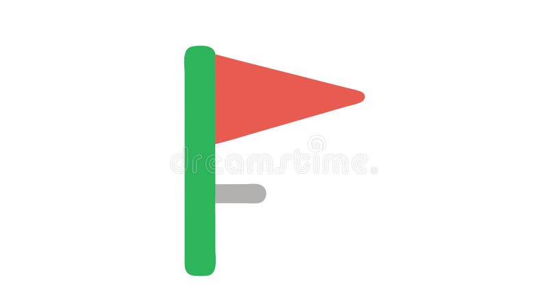 Golf Flag Icon, Course Hole Marker Symbol, Vector Design Generative AI ...