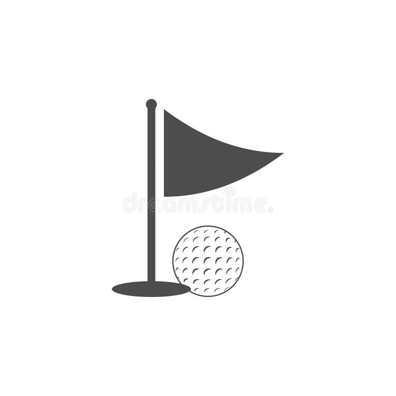 Golf Flag Icon Graphic Design Template Vector Stock Vector ...
