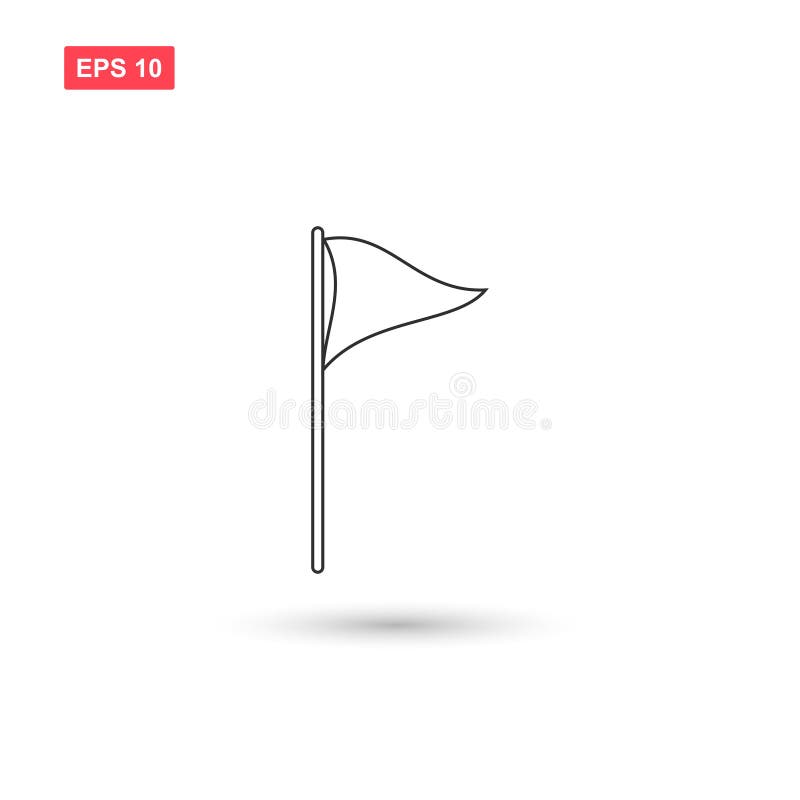 Golf Flag Icon Vector Isolated 4 Stock Vector - Illustration of vector ...
